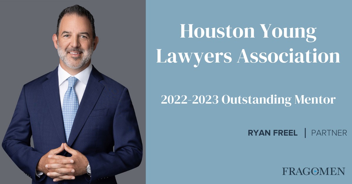 Houston Office Head Ryan Freel Recognized with HYLA's Outstanding ...