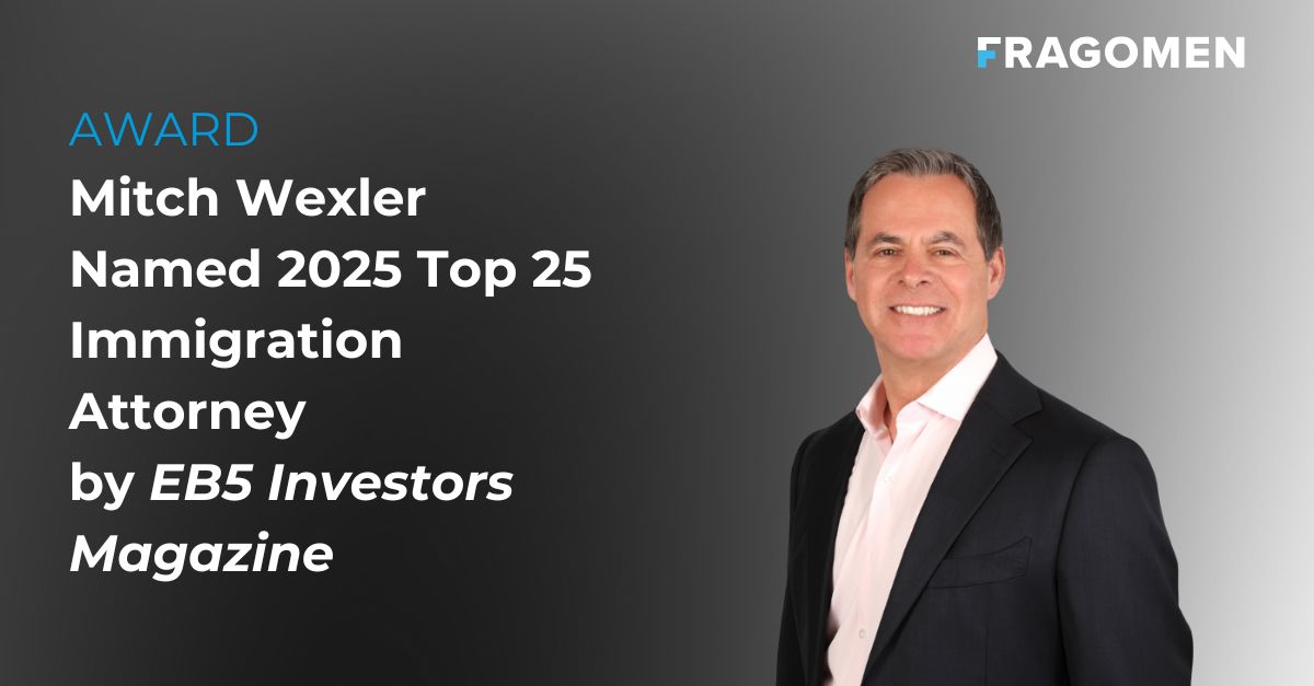 Mitch Wexler Named 2025 Top 25 Immigration Attorney by EB5 Investors ...