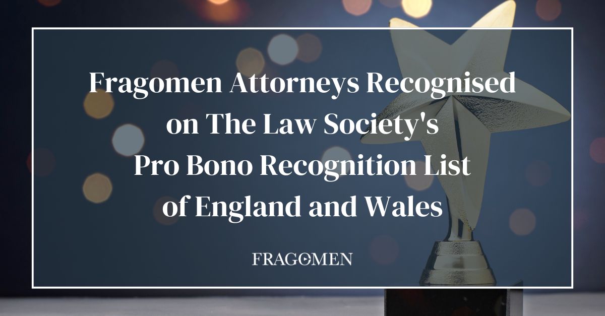 Fragomen Attorneys Recognised on The Law Society's Pro Bono Recognition ...