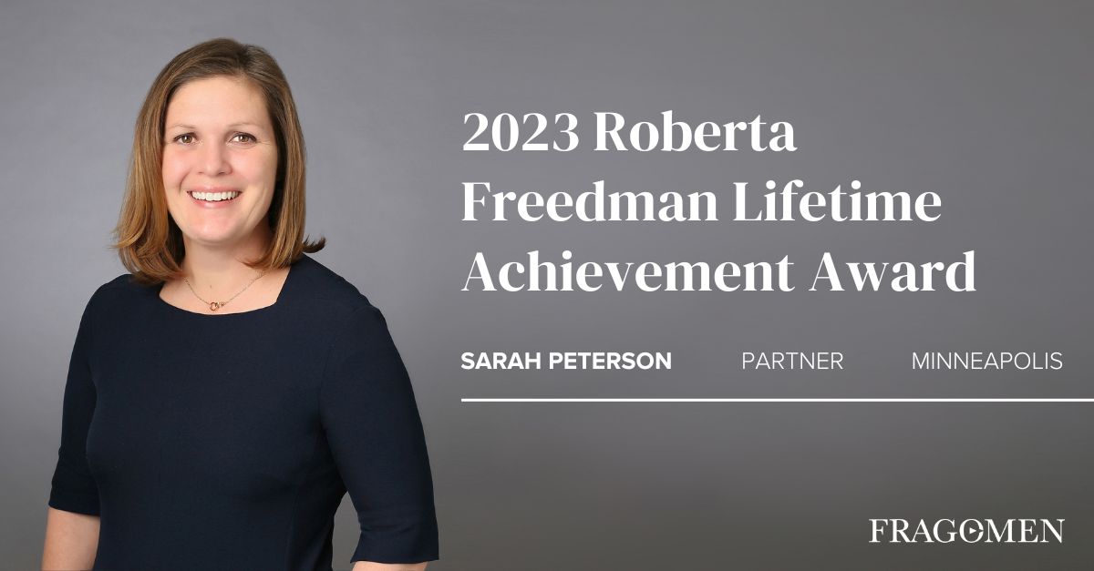Partner Sarah Peterson Receives 2023 Roberta Freedman Lifetime ...